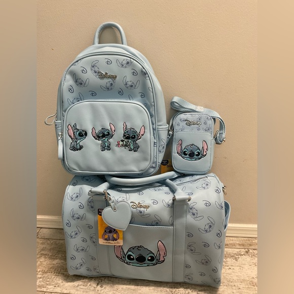 Disney | Bags | Nwt Stitch Weekender Bag Backpack And Phone Crossbody ...